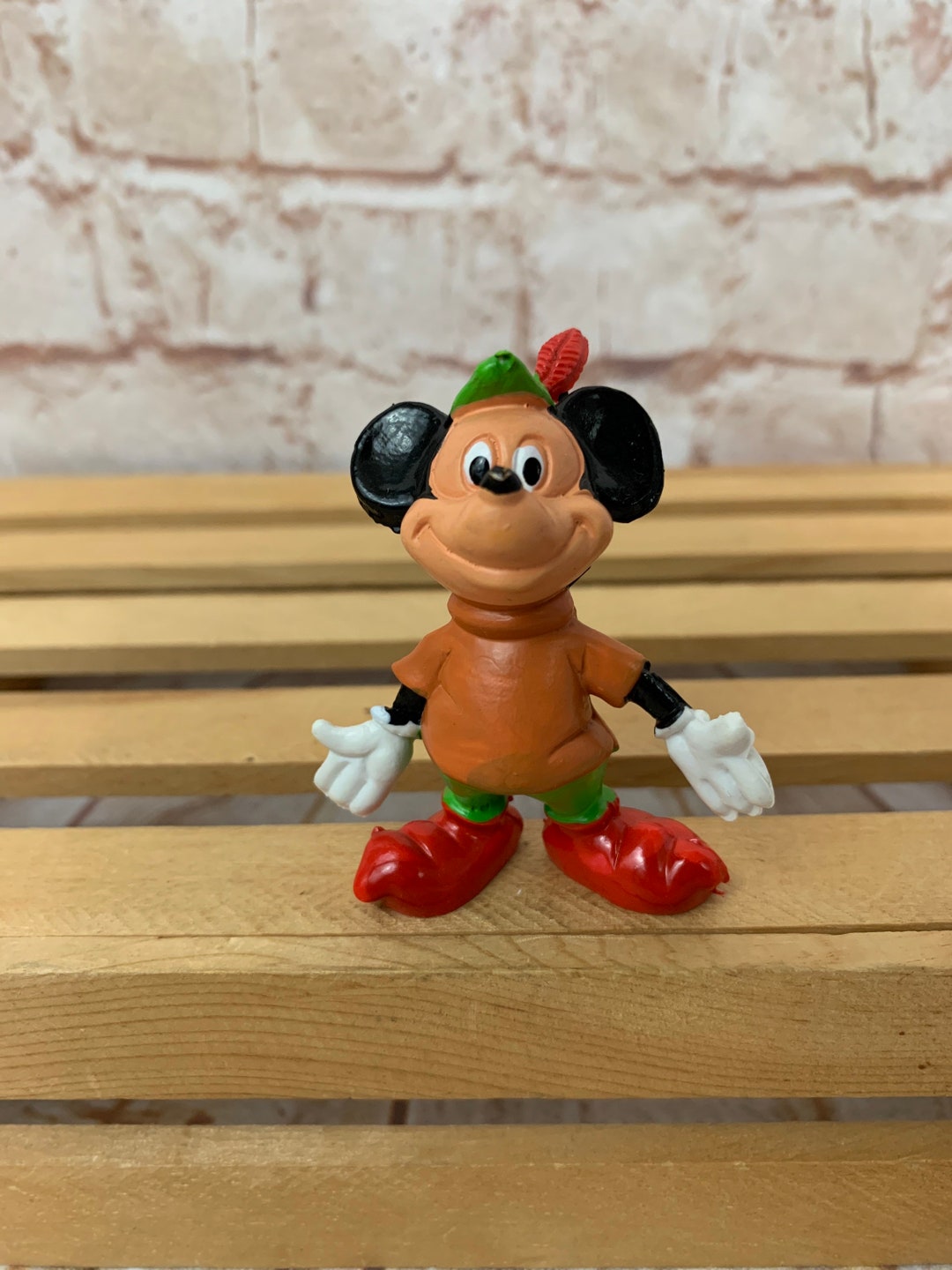 Vintage Disney Mickey Mouse Robin Hood With Green Hat Mini PVC ...