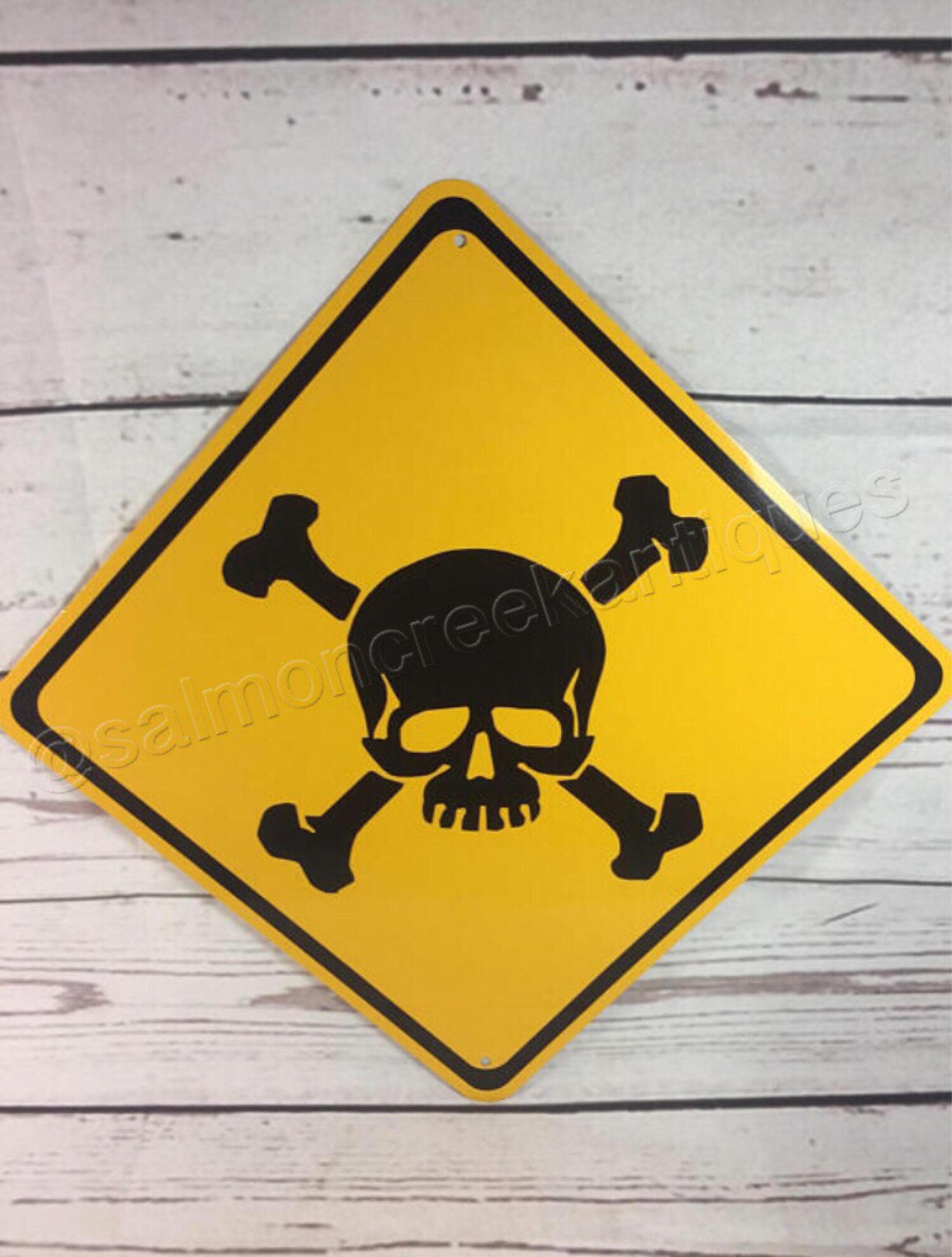 Skull And Crossbones Danger Sign Danger Sign PNG & SVG Design For