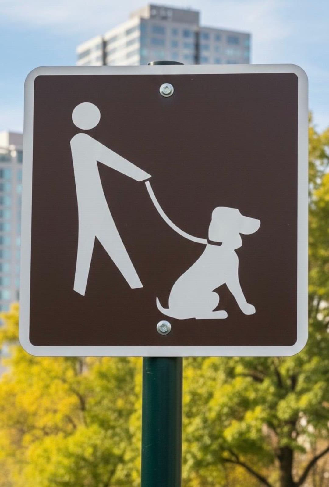 Keep Dog on Leash Metal Sign: Park Rules, Indoor/outdoor (6"x6" or 12 ...