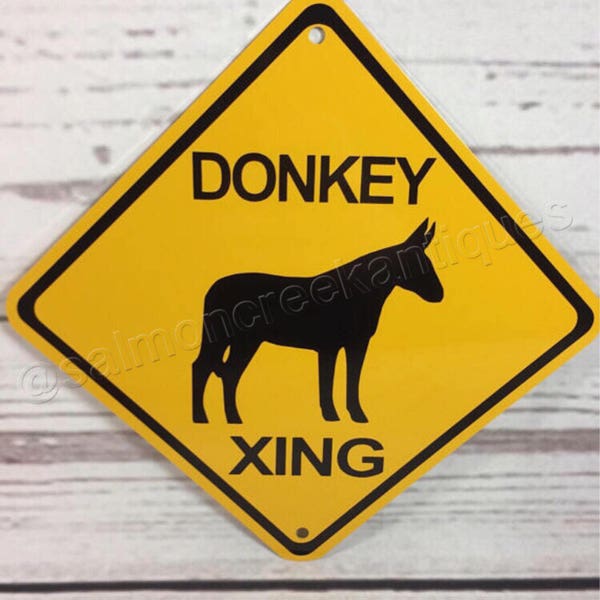 Donkey Crossing Sign - Etsy