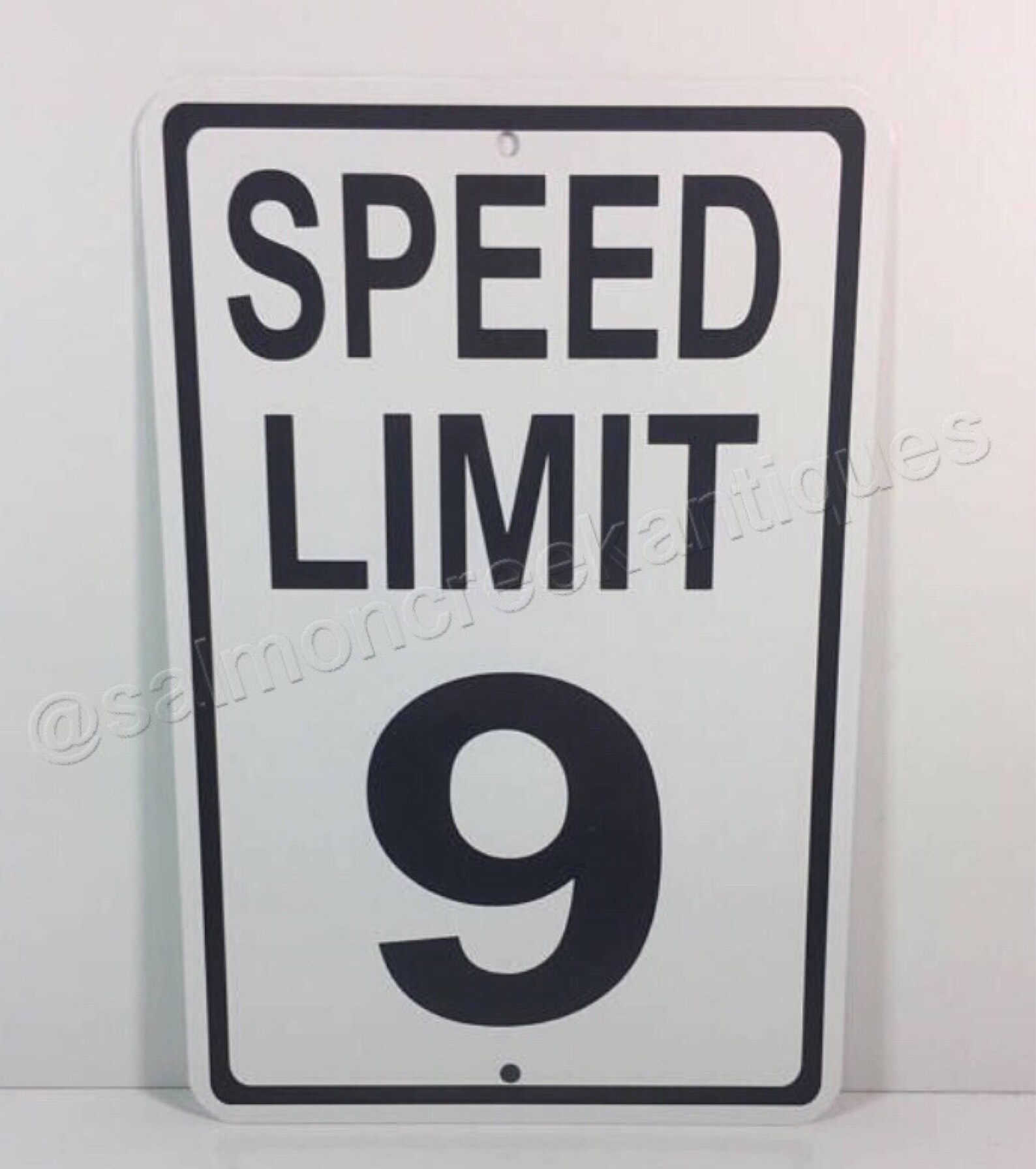 Speed Limit 9 Metal Street Traffic Sign NEW 9MPH 9th Ninth | Etsy