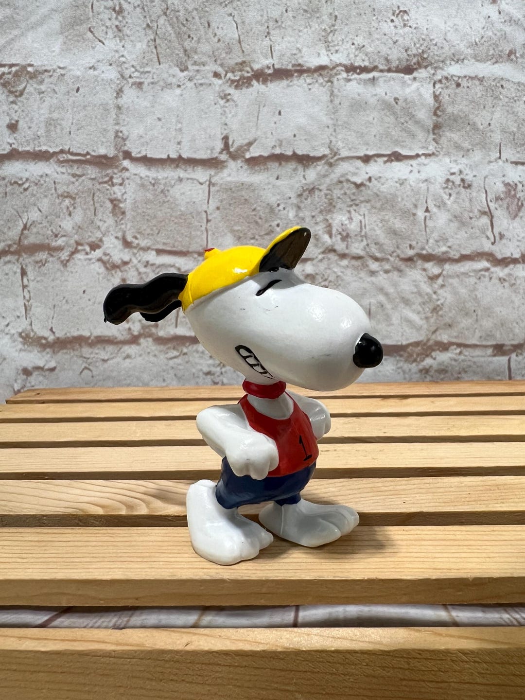 Vintage Peanuts Snoopy Running Marathon Race Mini PVC Miniature Action ...