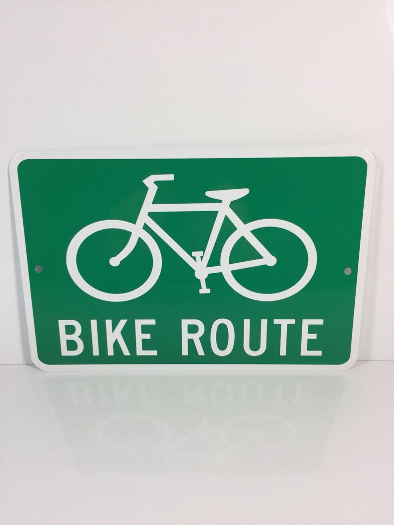 Bike Route Metal Bicycle Path Sign NEW - (3 Sizes Available) - Etsy