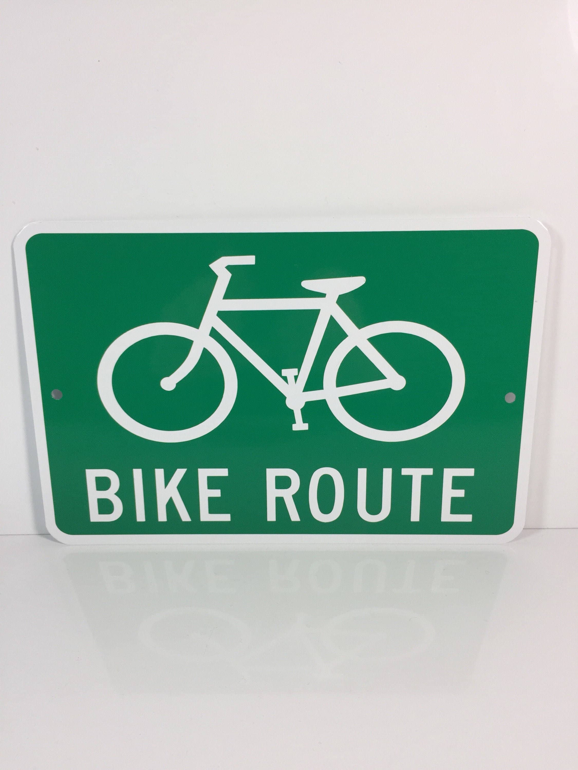 Bike Route Metal Bicycle Path Sign NEW 3 Sizes Available - Etsy