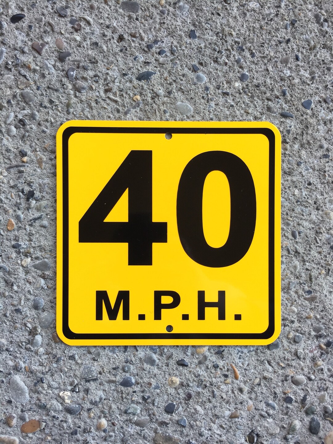Límite de velocidad 40 MPH Señal de calle de precaución metálica 6x6 o ...