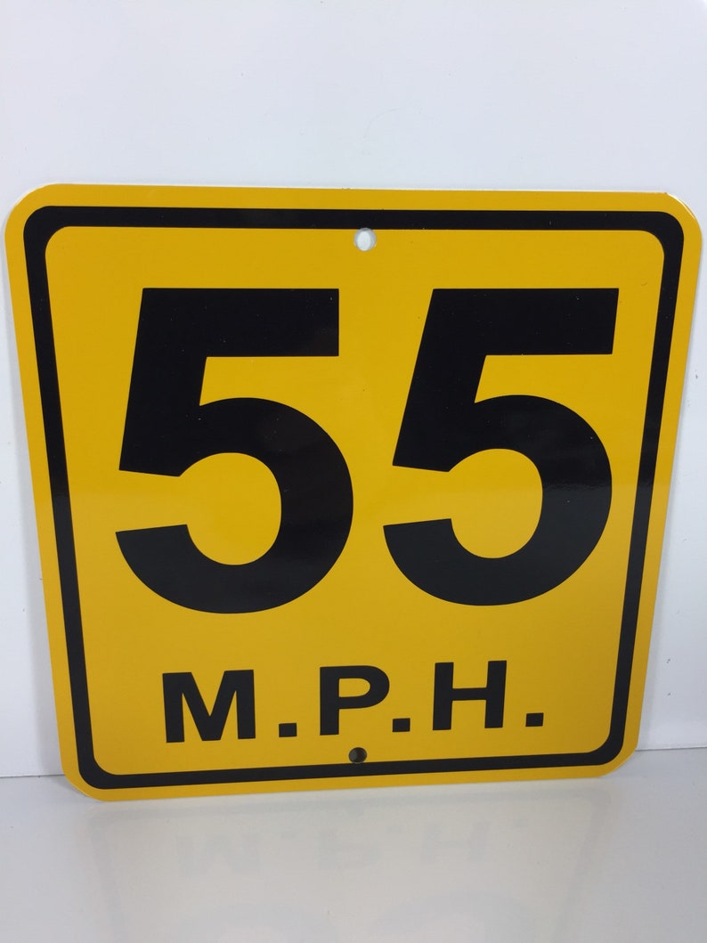 Speed Limit 55 MPH Metal Caution Street Sign 6x6 - Etsy