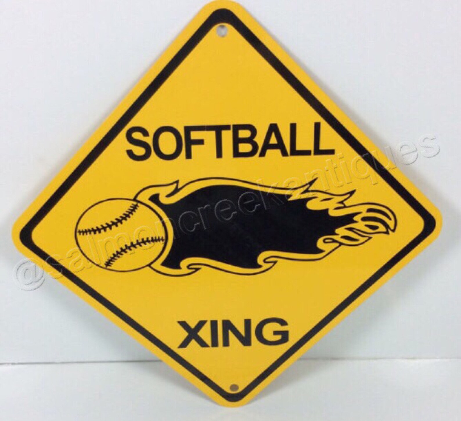 Softball Xing Mini Metal Yellow Caution Crossing Sign | Etsy