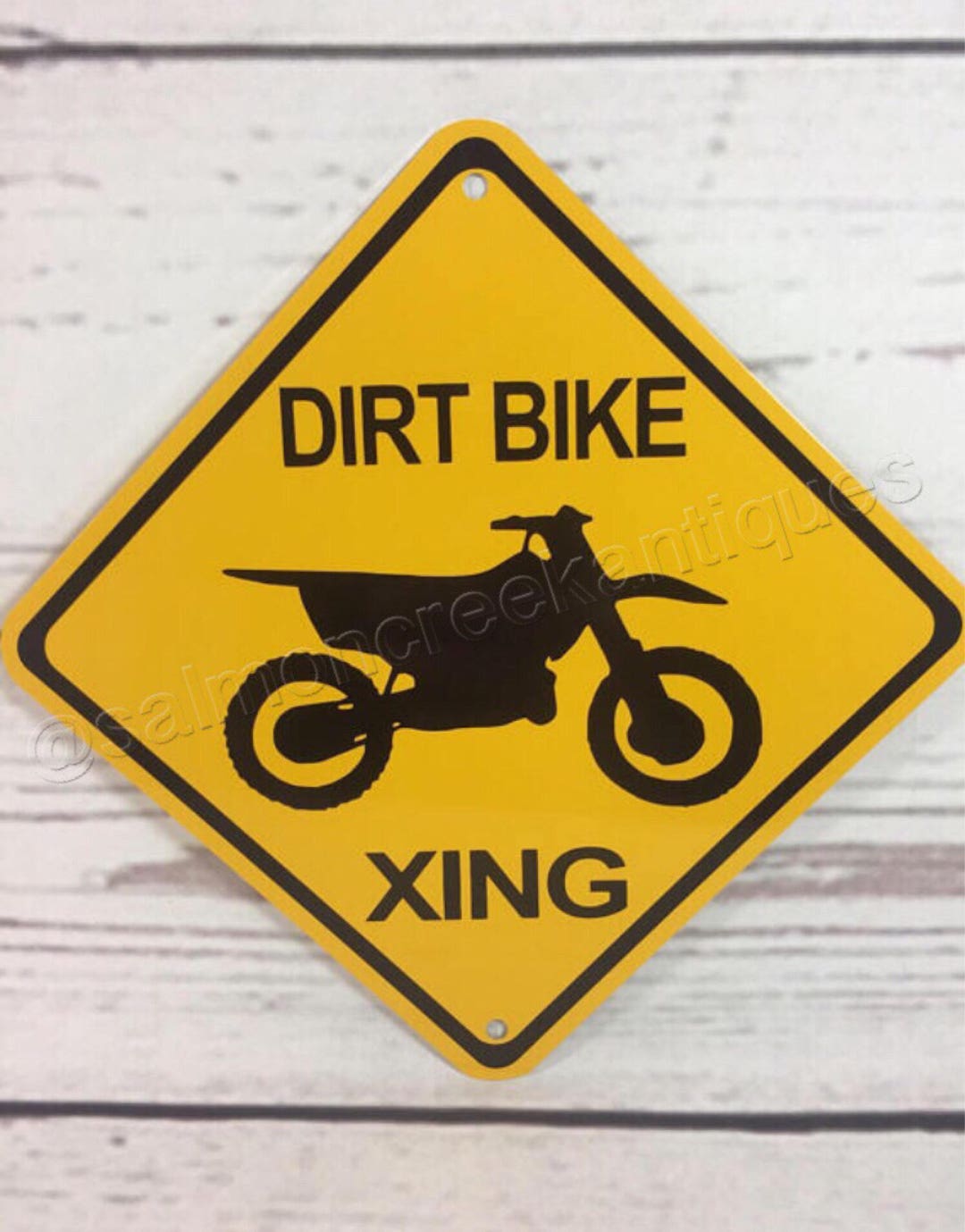 Dirt Bike Xing Mini Metal Yellow Caution Crossing Sports Motorcycle ...