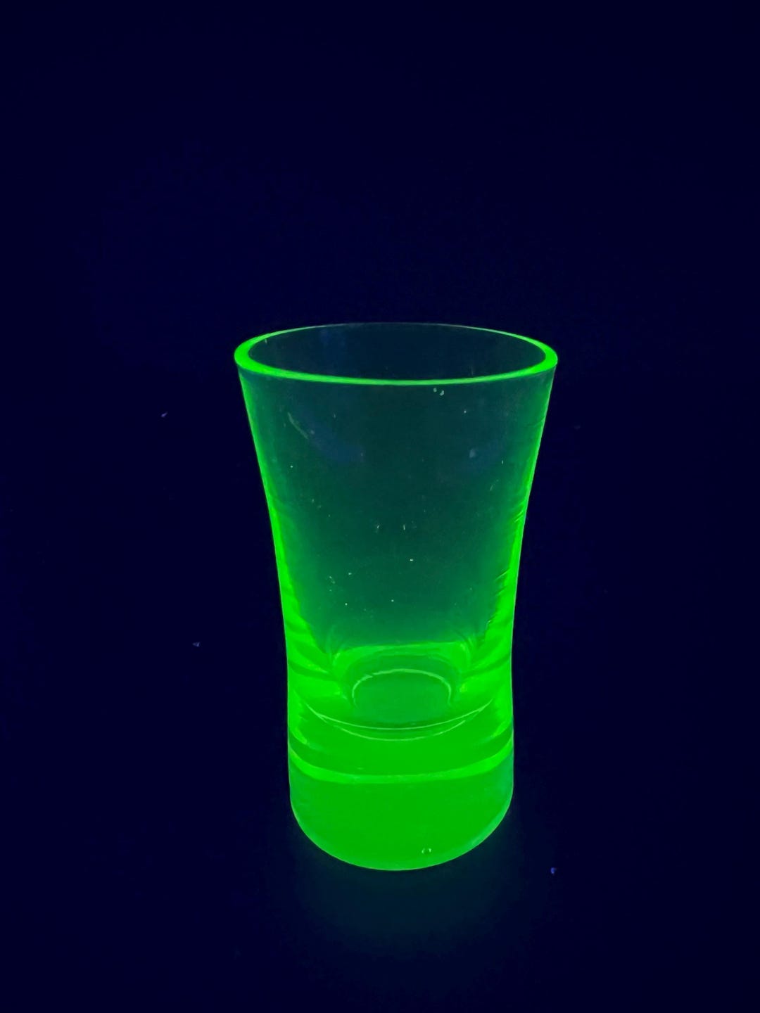Vintage Green Depression Uranium Glass Shot Glass With Heavy Base 1oz ...