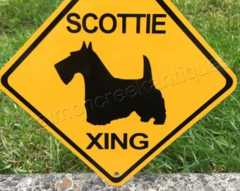 GERMAN SHEPHERD Xing Metal Caution Yellow Dog Crossing Sign - Etsy