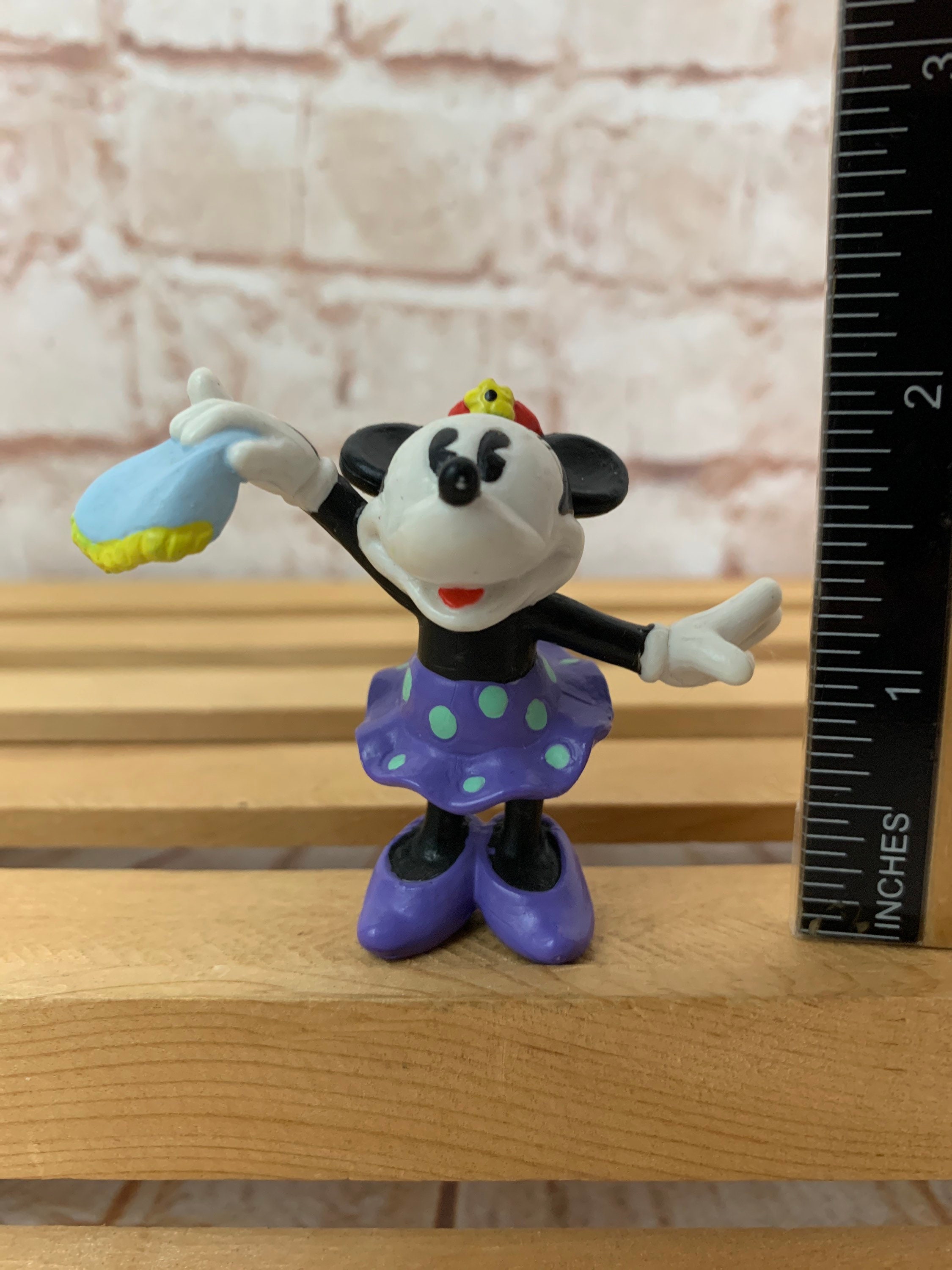 Vintage Minnie Mouse Pie-eyed with Polkadot Dress Disney Miniature PVC ...