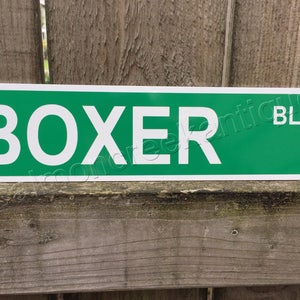 BOXER Blvd METAL Sign 3"x12" New & Handmade! - Etsy
