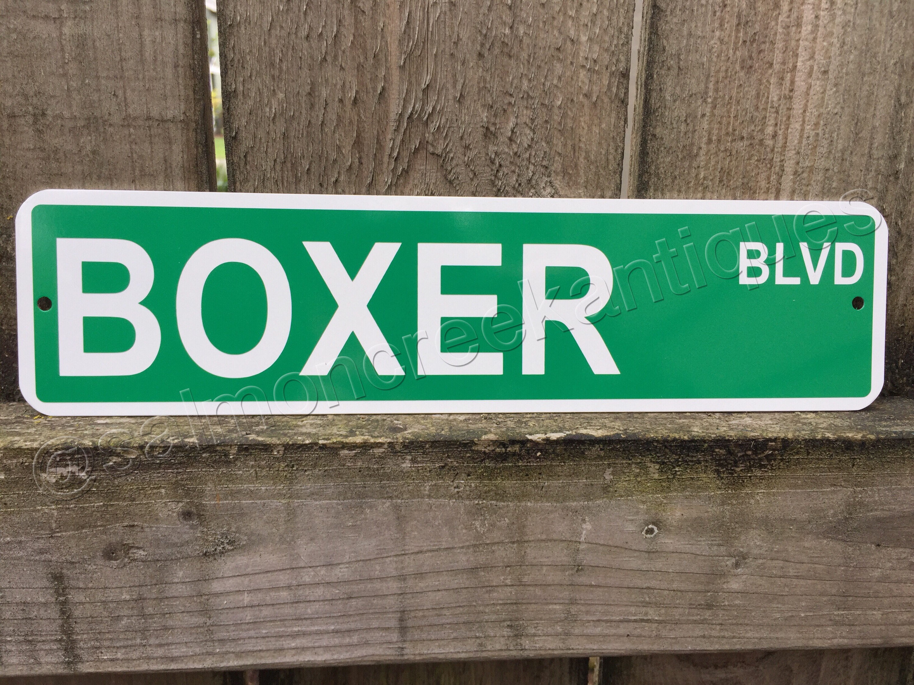 BOXER Blvd METAL Sign 3x12 New & Handmade | Etsy