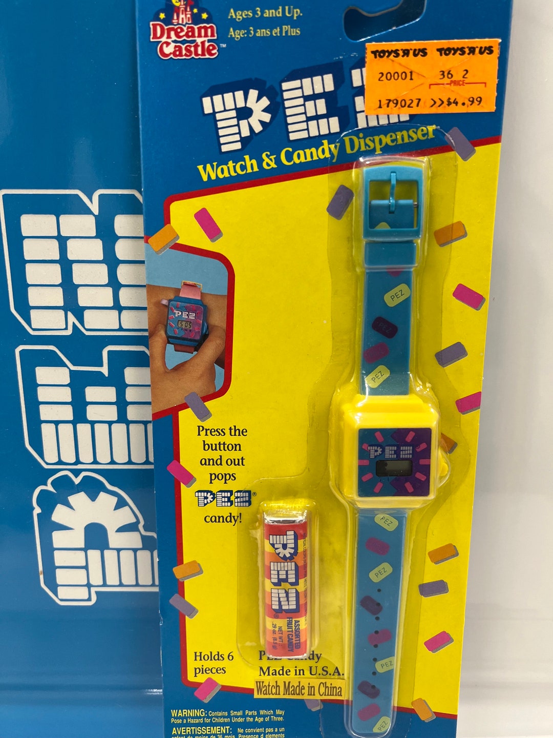 Vintage PEZ Candy Digital Watch Pez Accessories in Blue Mint in Package ...