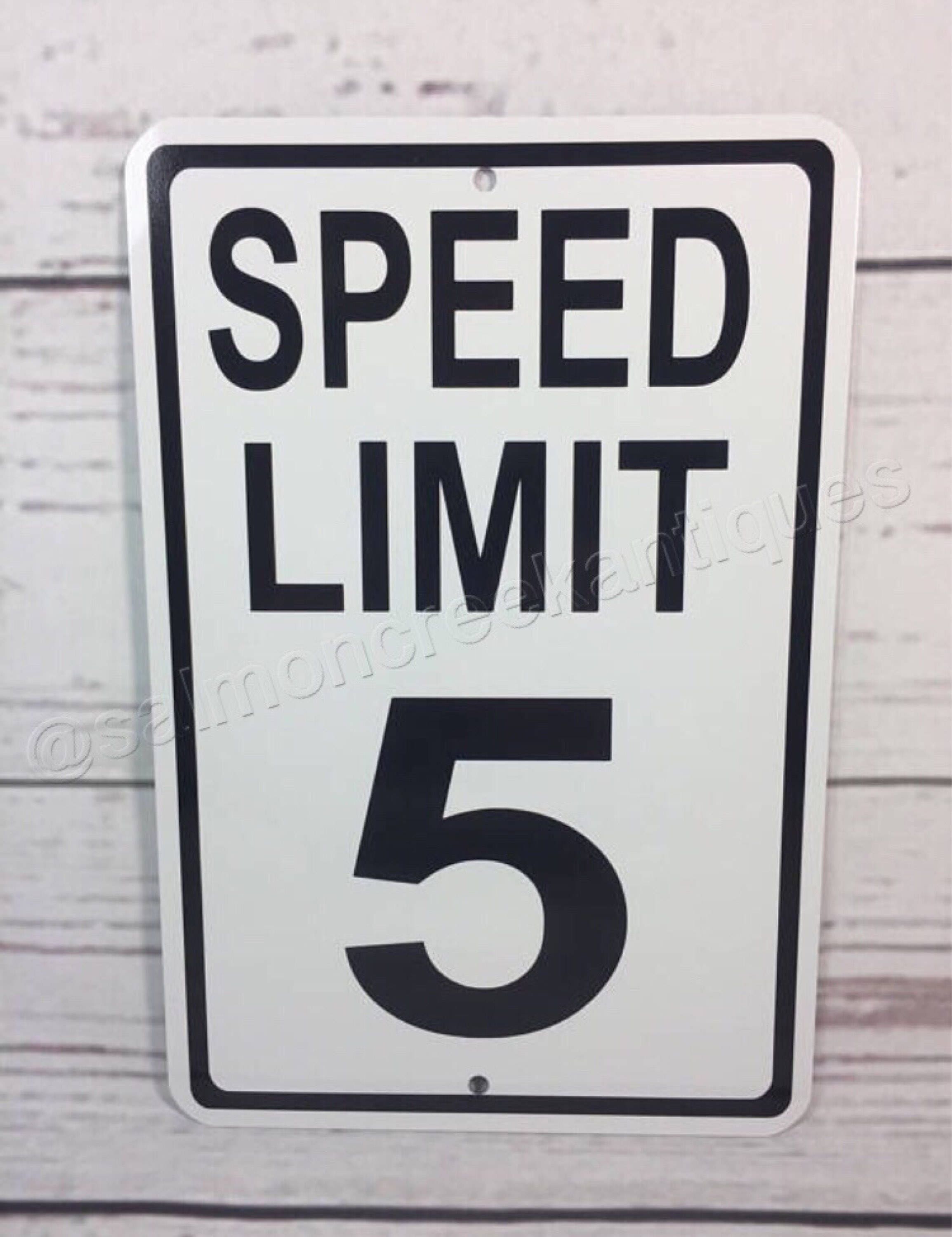 Speed Limit 5 Metal Street Traffic Sign NEW 5MPH 3 Sizes - Etsy