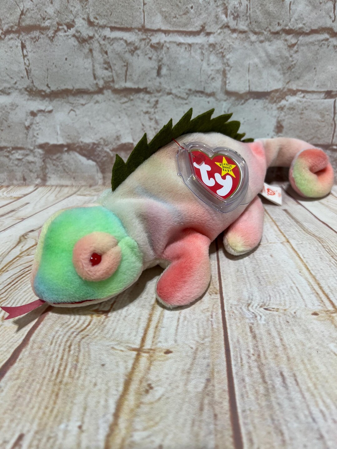 Vintage 1997 TY Iggy Chameleon Plush With Tongue - Original Beanie Baby ...