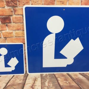 Library Metal Street Road Bedroom Sign 6"x6" or 12"x12" NEW Book ...