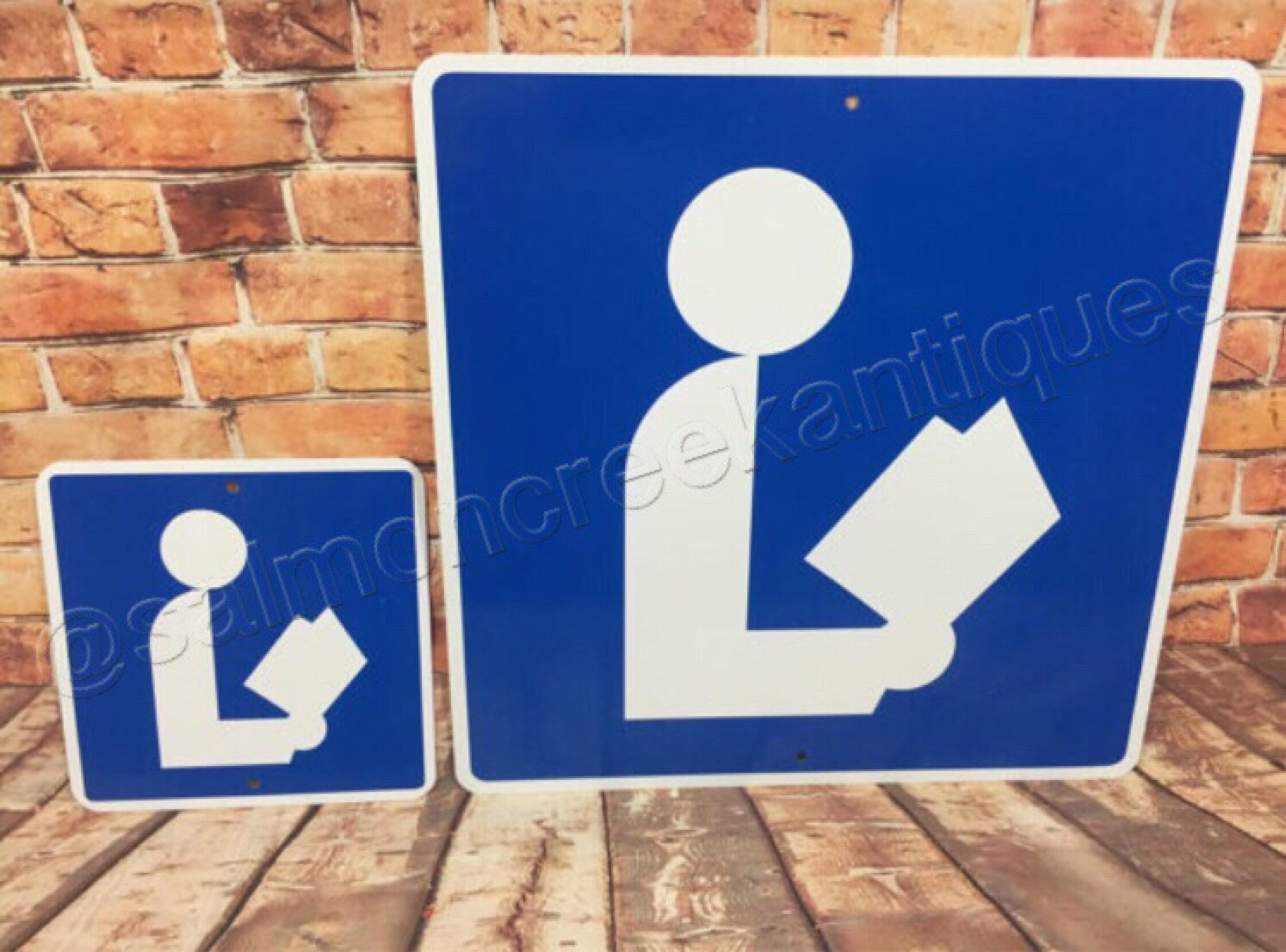 Library Metal Street Road Bedroom Sign 6x6 or - Etsy