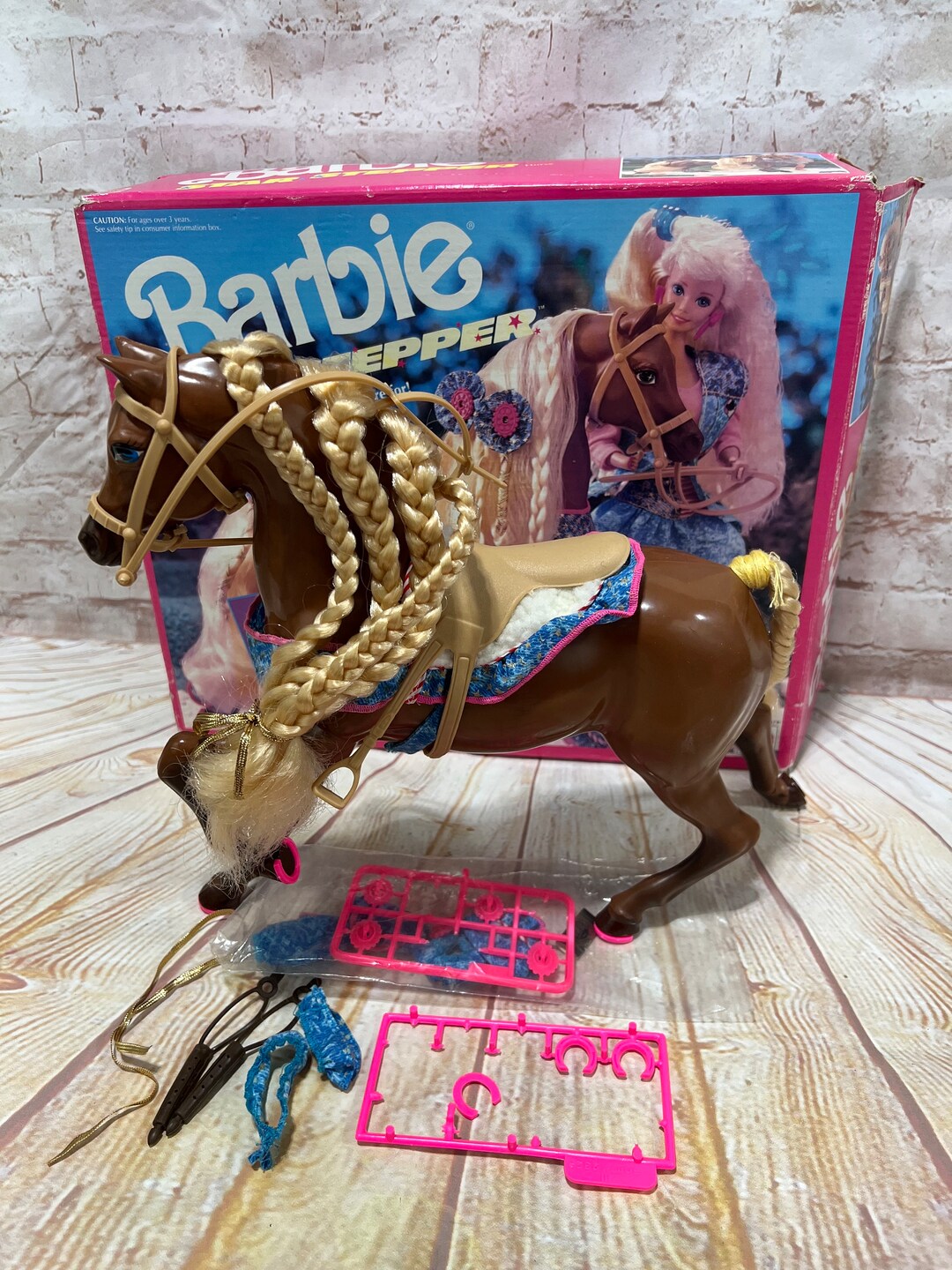 Vintage 1991 Barbie STAR STEPPER Dream Horse Mattel #2575 W/ Original ...