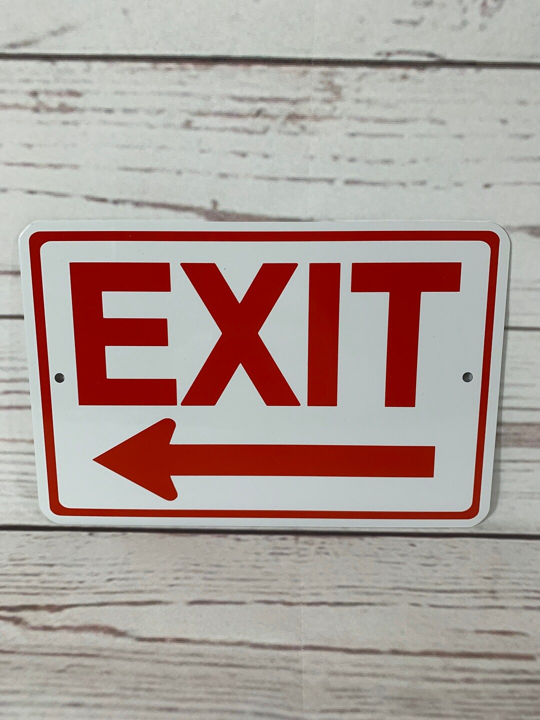 EXIT LEFT Metal Door Home or Business Safety Warning Sign NEW - (3 ...