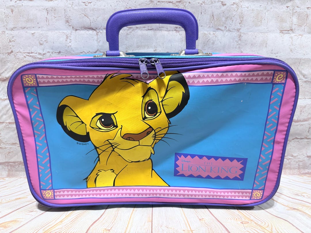 Vintage 90s Walt Disney the Lion King Simba Kid’s Travel Suitcase ...