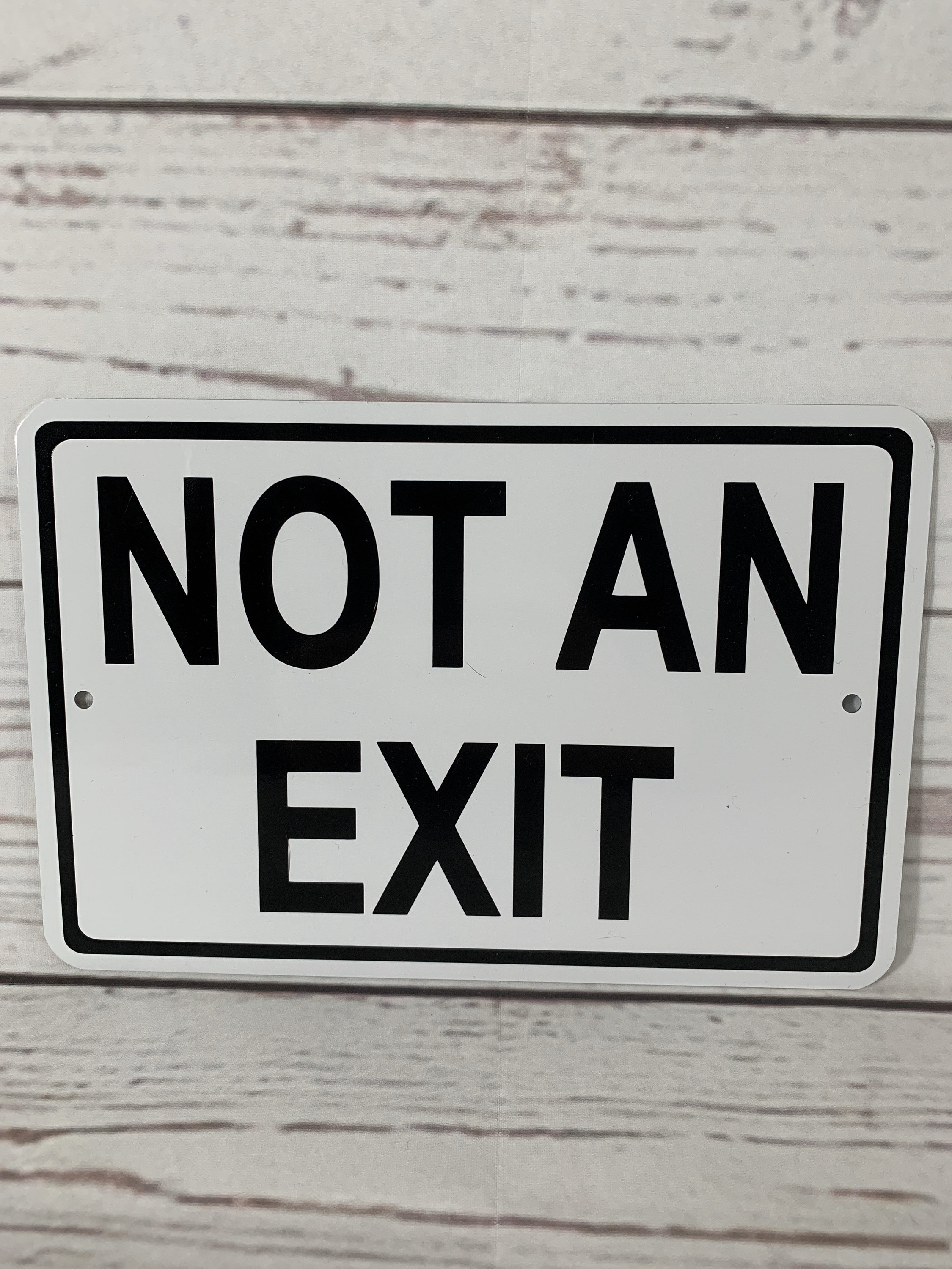 NOT AN EXIT Metal Door Home or Business Safety Warning Sign | Etsy