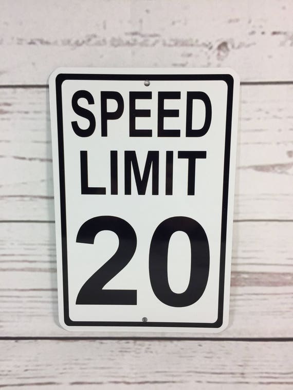 Speed Limit 20 Metal Street Traffic Sign NEW 20MPH 20th | Etsy