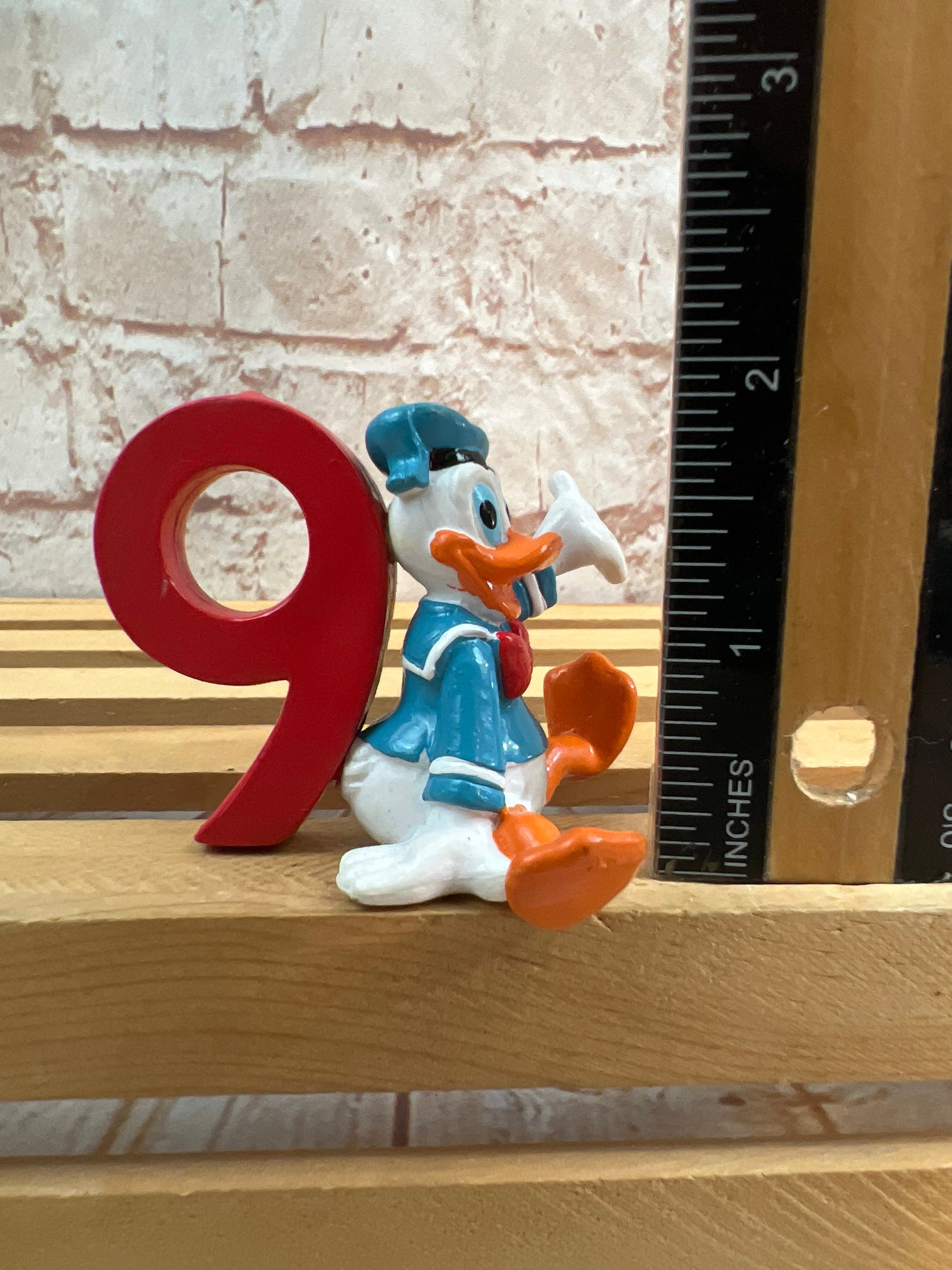 Vintage Disney Donald Duck Number 9 9th Birthday Cake-topper Mini PVC ...