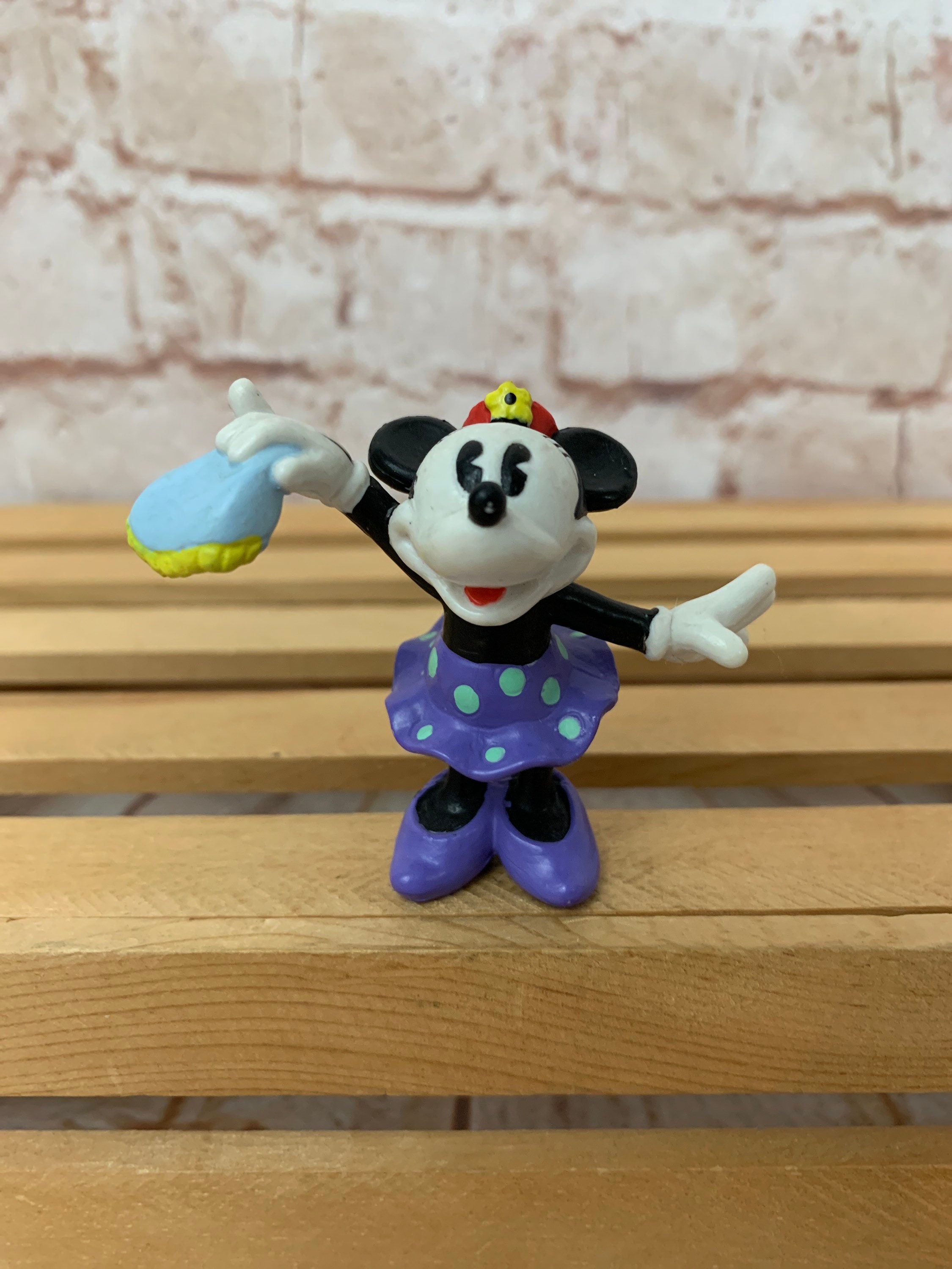 Vintage Minnie Mouse Pie-eyed with Polkadot Dress Disney Miniature PVC ...