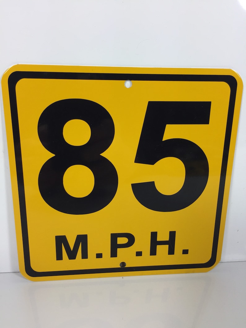 Speed Limit 85 MPH Metal Caution Street Sign 6x6 | Etsy