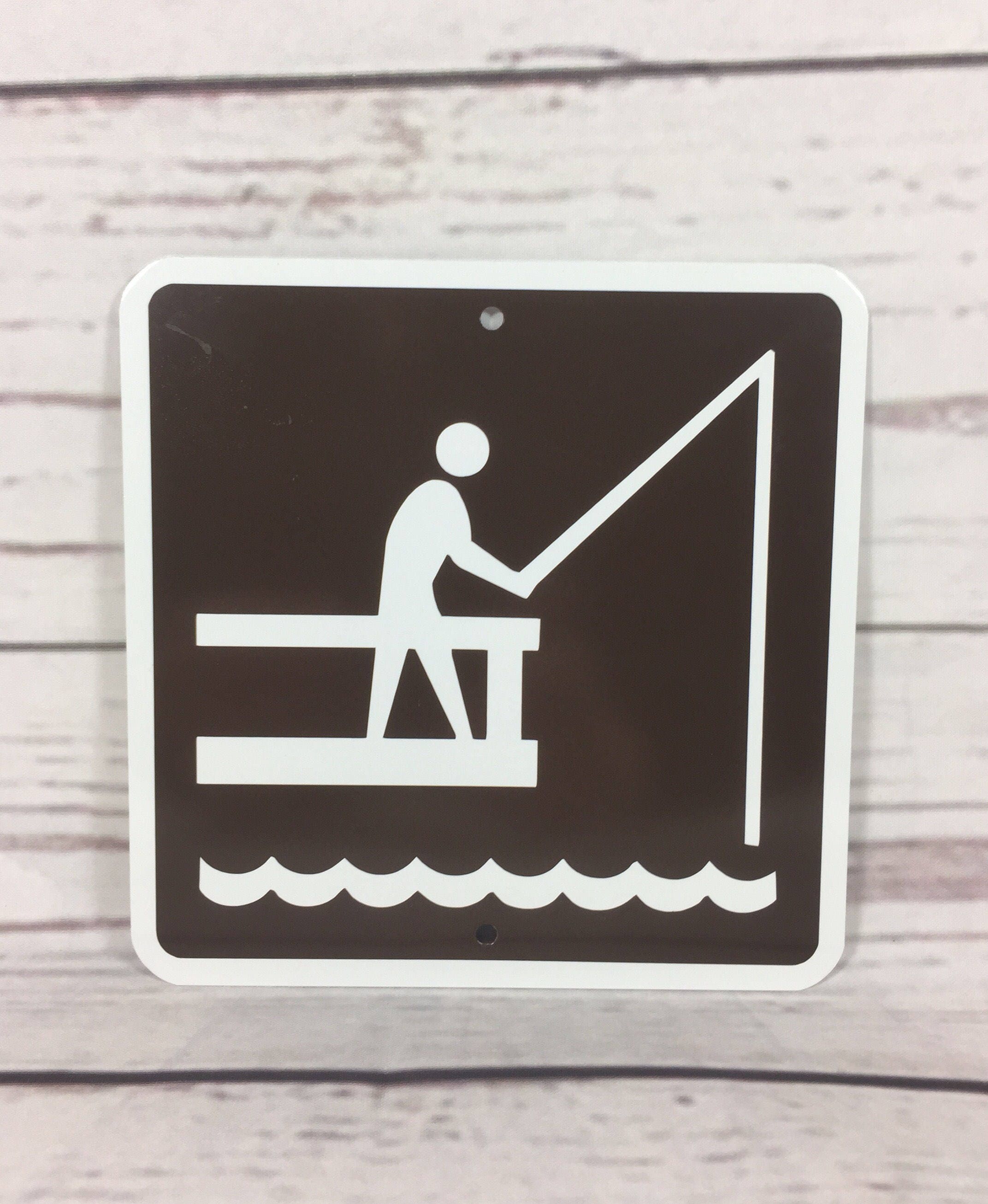 Dock Fishing Mini Metal Camping Lake Parks & Recreation Sign | Etsy