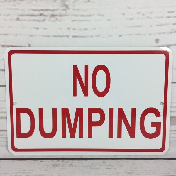 No Dumping Sign - Etsy