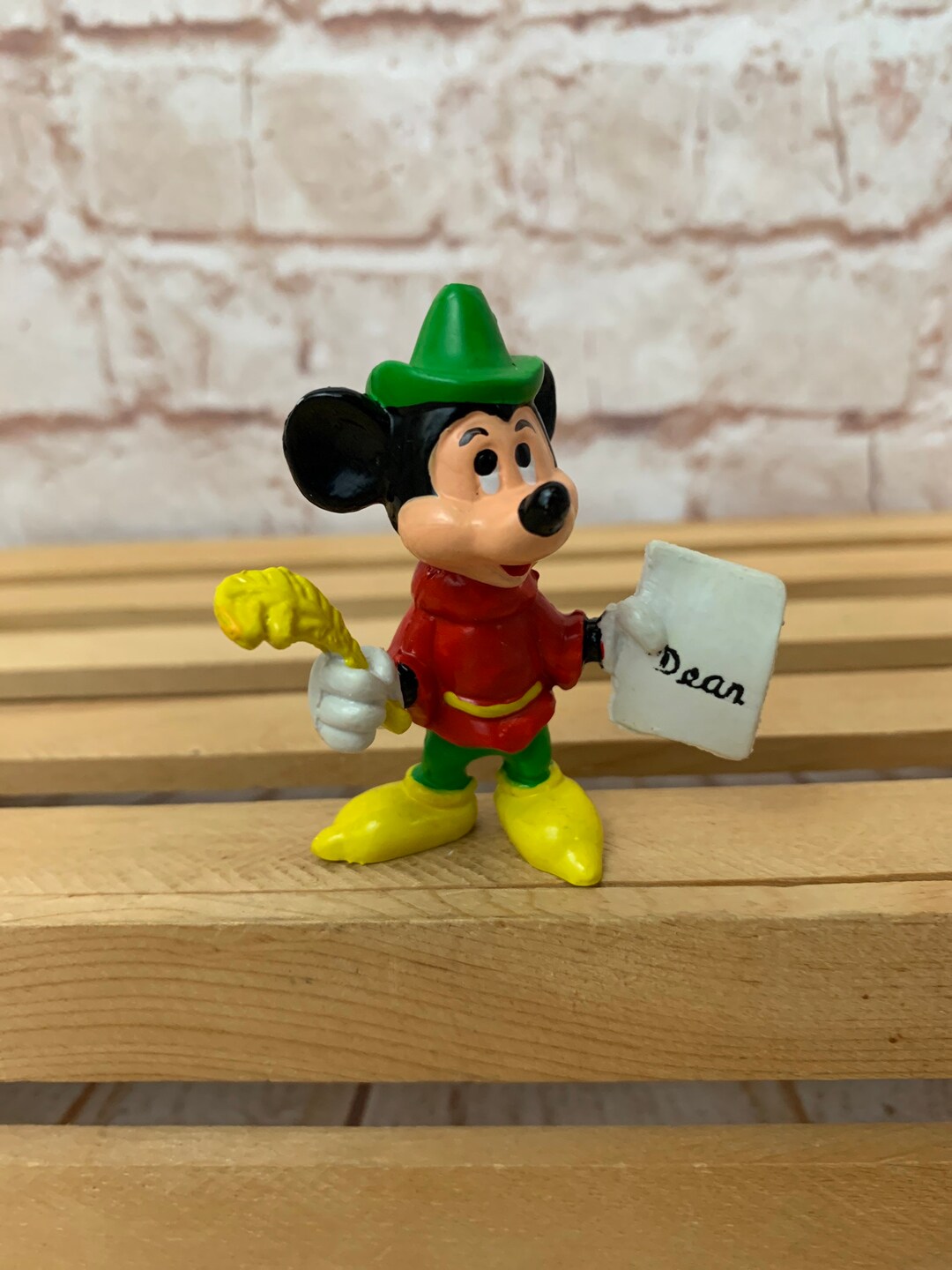 Vintage Disney Mickey Mouse Shakespeare Poet Mini PVC Miniature 2 ...