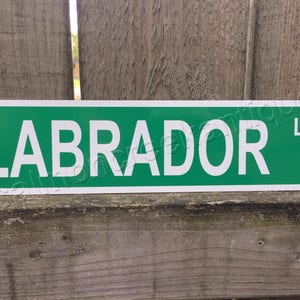 LABRADOR Lane Street METAL Dog House Sign 3"x12" New & Handmade! - Etsy