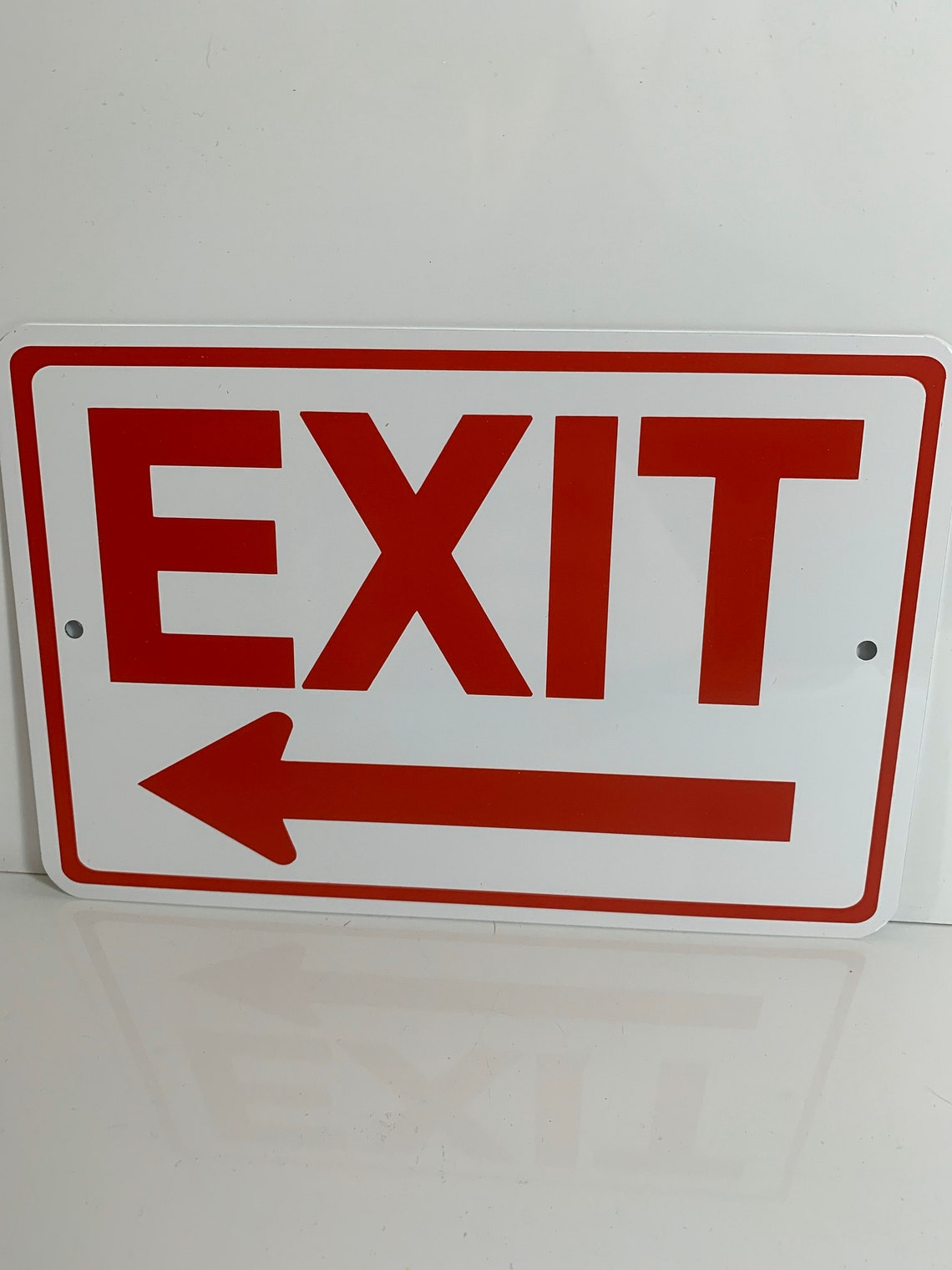 EXIT LEFT Metal Door Home or Business Safety Warning Sign NEW - (3 ...