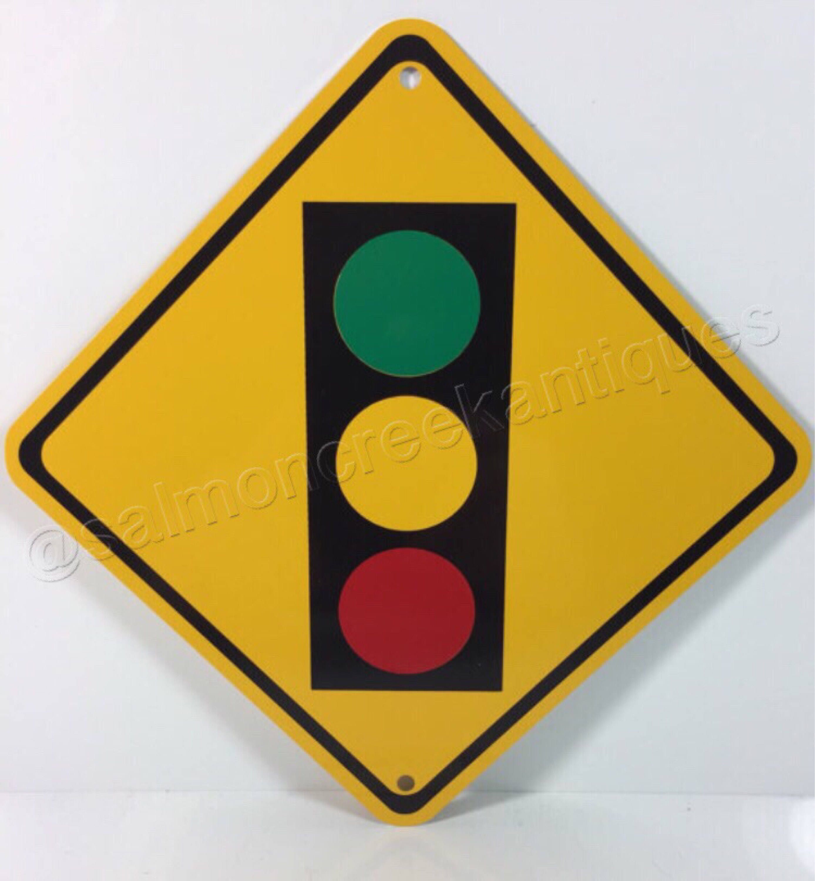 Traffic Light Mini Metal Yellow Caution Road Street Sign - Etsy