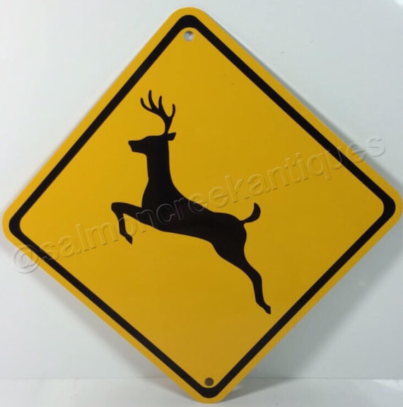 Deer Xing Mini Metal Yellow Caution Crossing Sign 6x6 or 12x12 NEW 2 Sizes Available Etsy Ireland