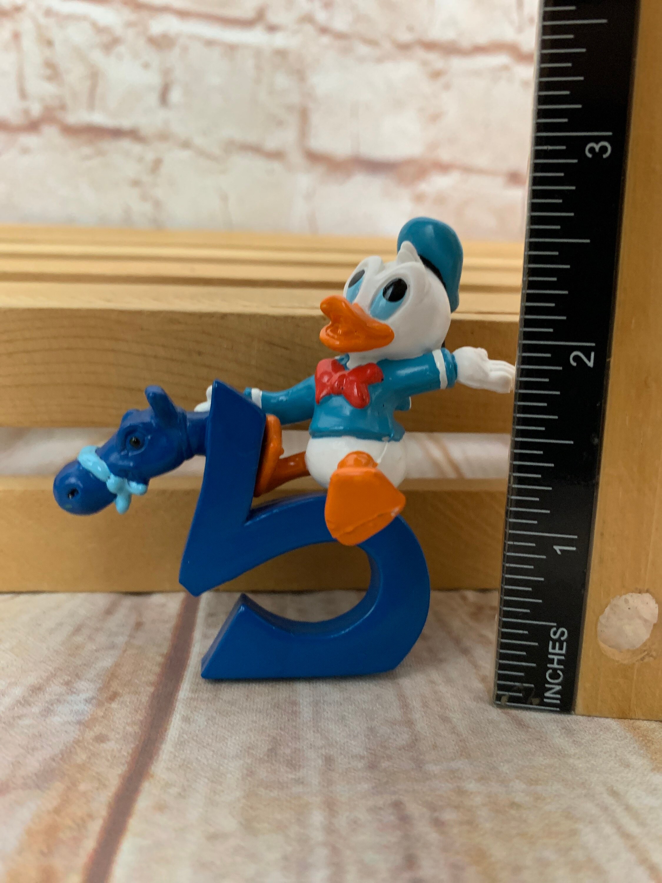 Vintage Disney Baby Donald Duck Number 3 3rd Birthday Cake-topper Mini ...