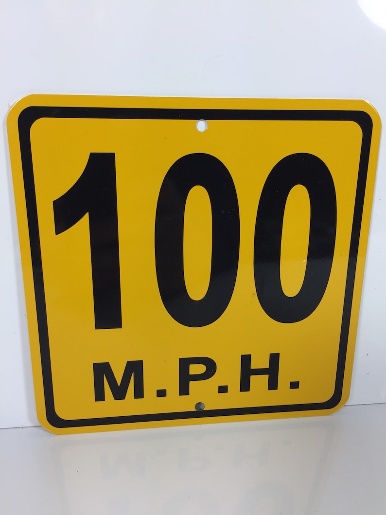 Speed Limit 100 MPH Metal Caution Street Sign 6x6 - Etsy