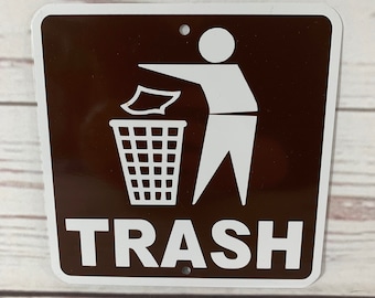 Garbage Can Sign - Etsy