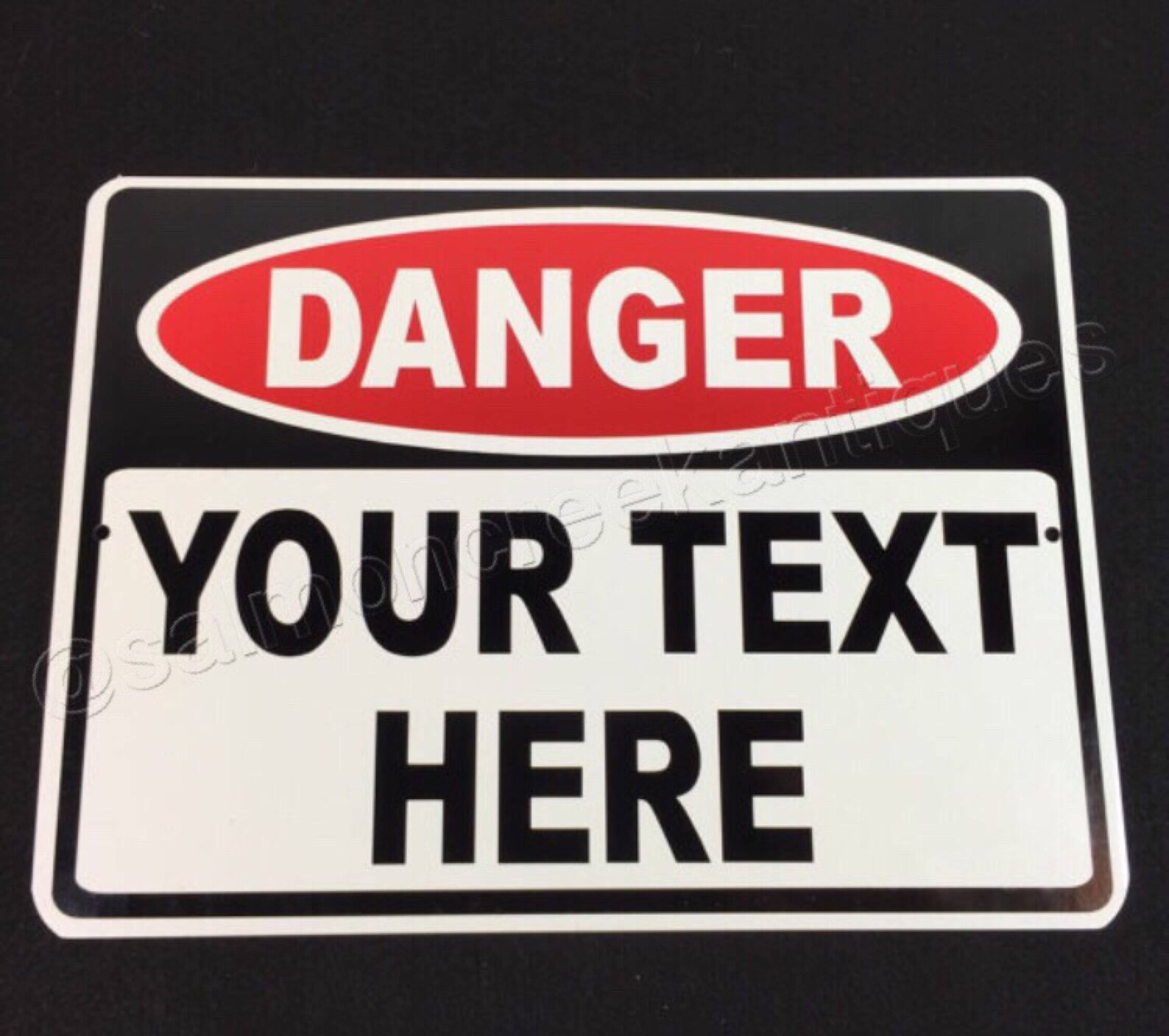 Custom DANGER Your Text Here Metal Personalized Sign! - (3 Sizes ...
