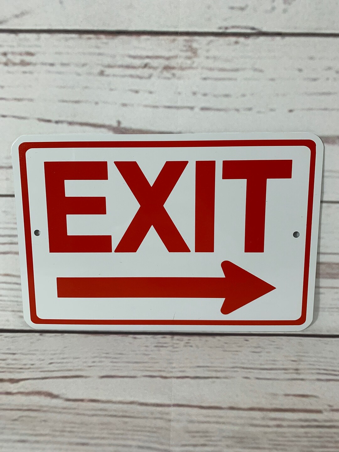 EXIT RIGHT Metal Door Home or Business Safety Warning Sign NEW - (3 ...