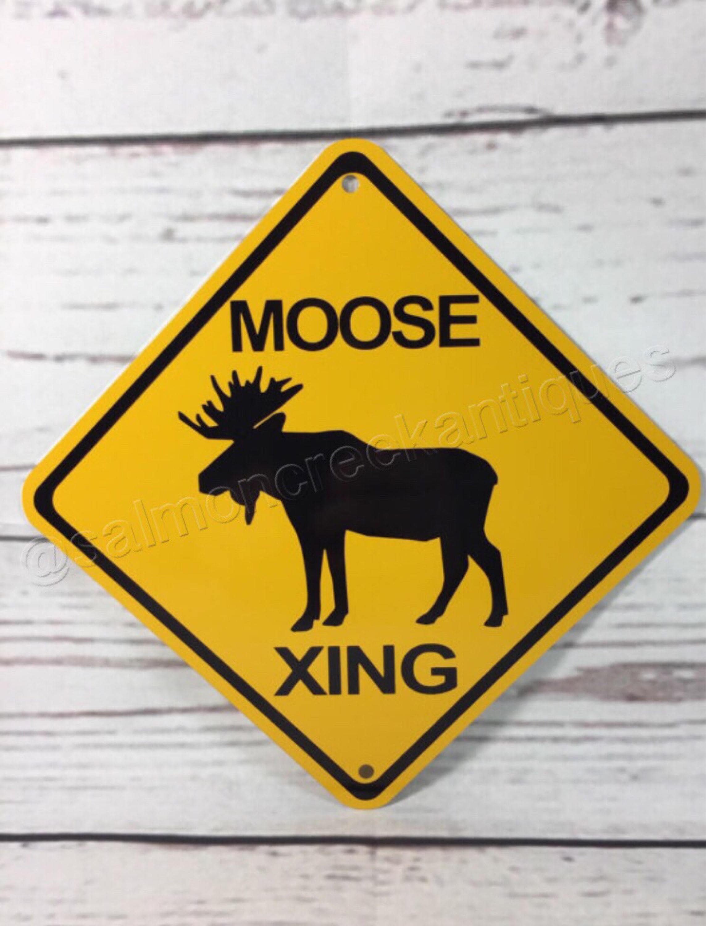Moose Crossing Sign