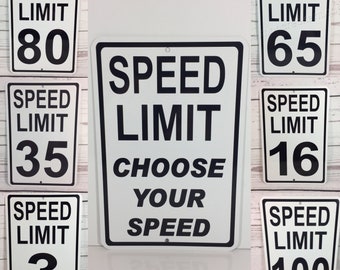 NO Speed Limit Metal Street Sign NEW 3 Sizes Available | Etsy
