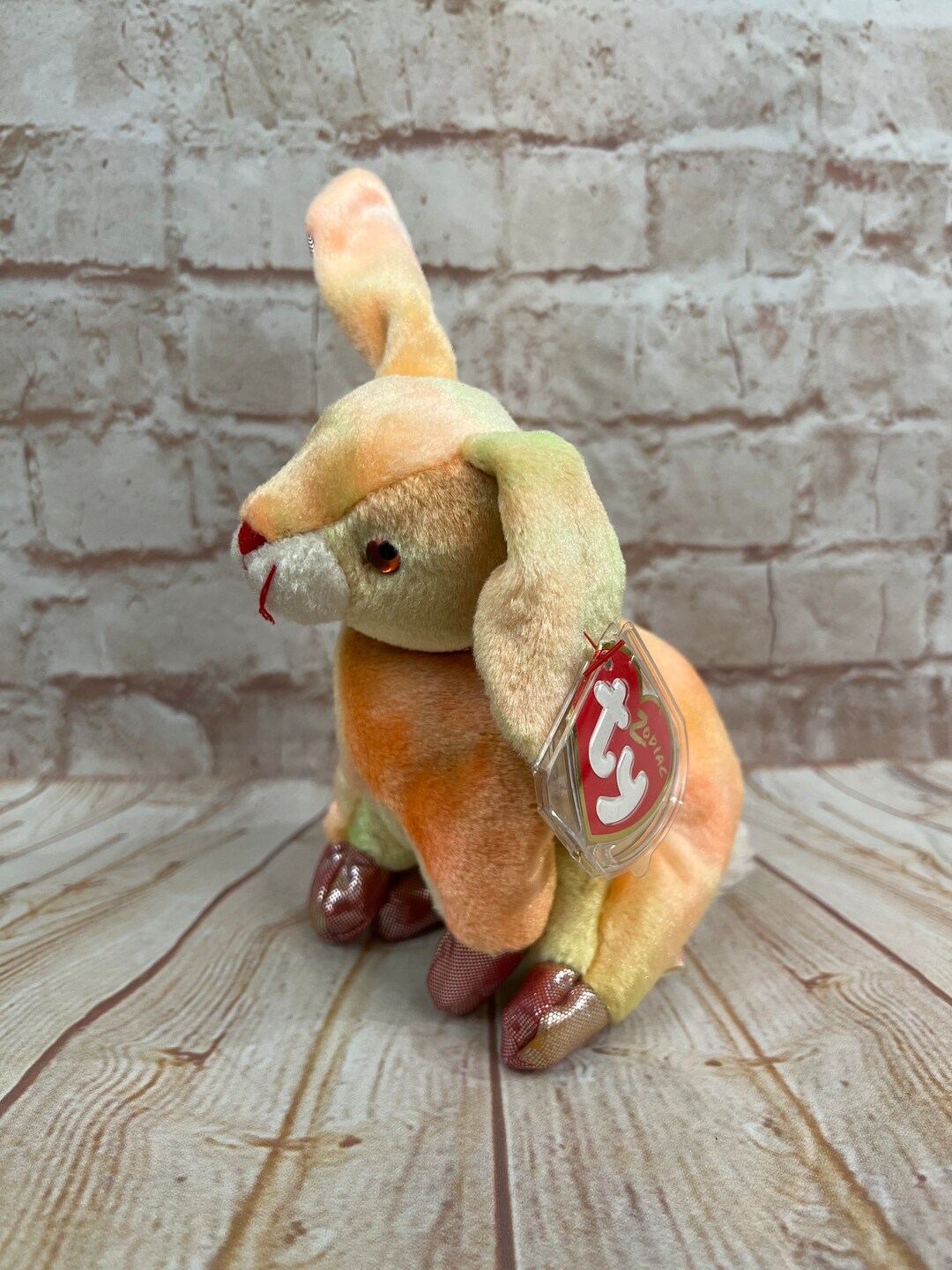 Vintage TY Zodiac Year of the Rabbit Plush Stuffed Animal Beanie Babies ...