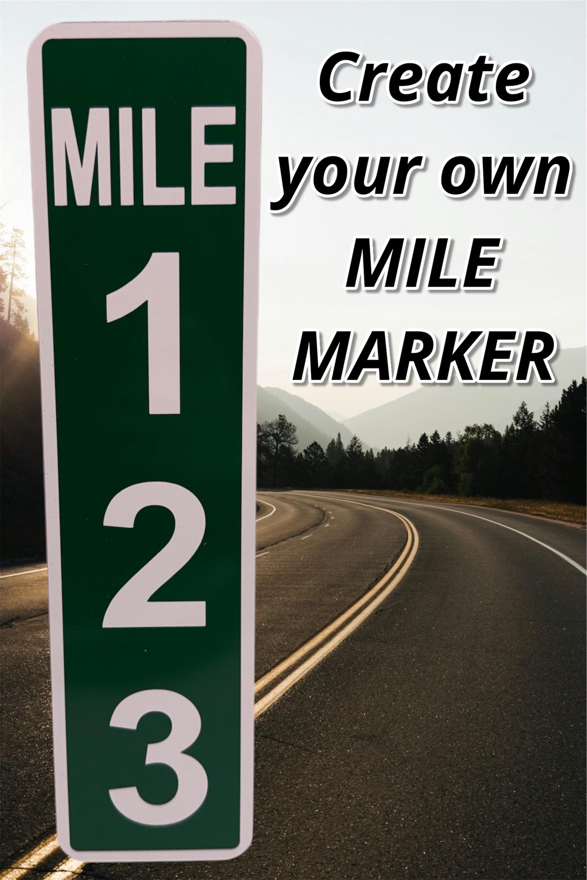 Custom Metal Mile Marker Sign: Personalized Road Sign (3x12 or 6x24) - Etsy
