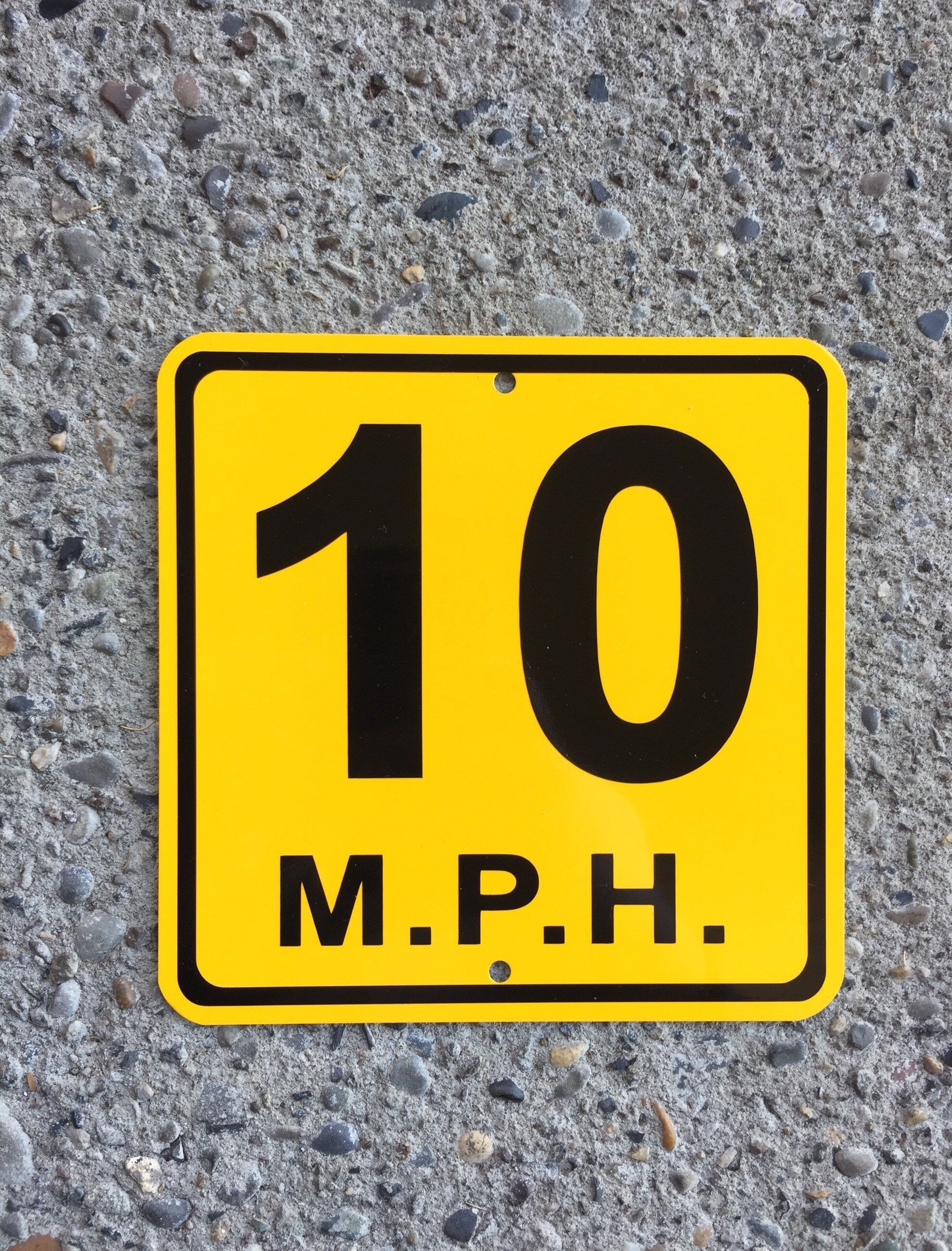Speed Limit 10 MPH Metal Caution Street Sign 6"x6" or 12"x12" NEW (2 ...