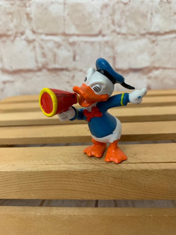 Vintage Donald Duck with megaphone Disney Miniature PVC Mini | Etsy