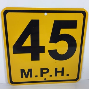 Speed Limit 45 MPH Metal Caution Street Sign 6"x6" or 12"x12" NEW (2 ...