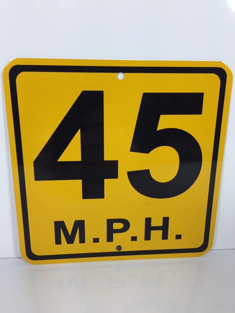 Speed Limit 45 MPH Metal Caution Street Sign 6x6 - Etsy